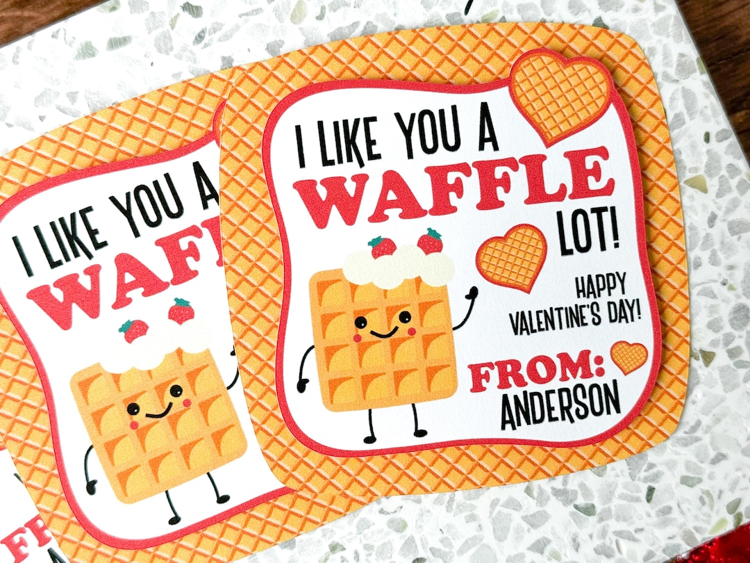 Waffle Valentine - Personalized School Valentines, Classroom Exchange ...