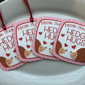 Hedgehog Valentine Tags or Cards 6, 12 or 20 Pack - Etsy