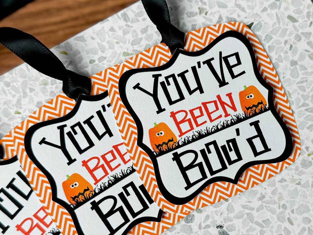 You’ve Been Boo’d Halloween Pumpkin Gift Tags - 6, 12 or 20 Pack - Etsy