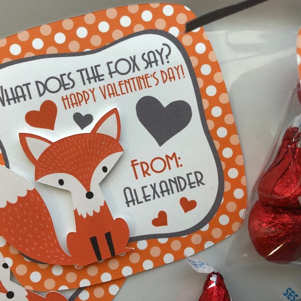 Fox Valentine Card - Etsy