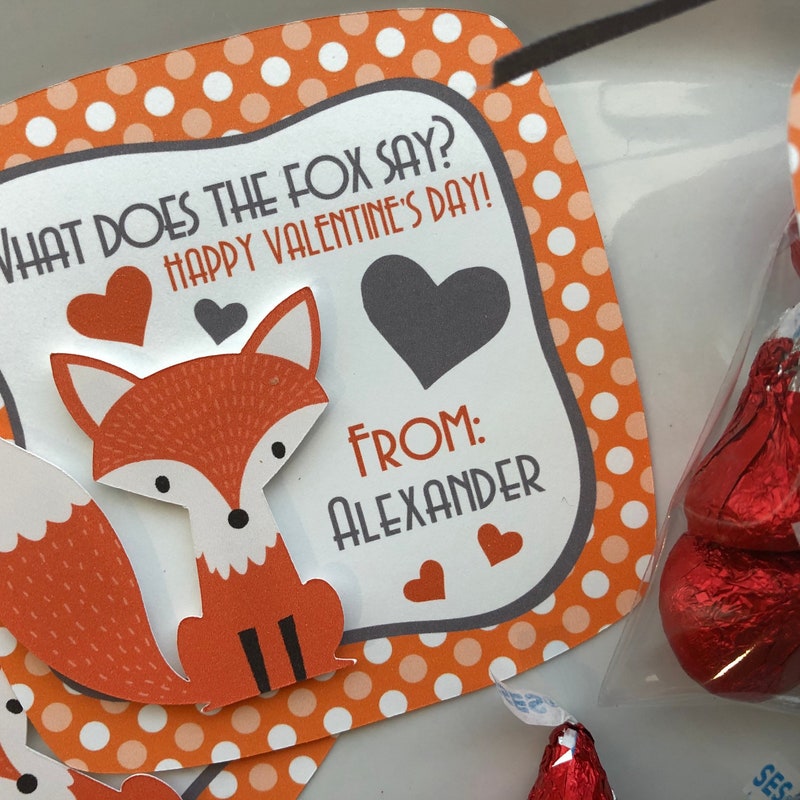 Fox Valentine Card - Etsy
