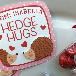 Hedgehog Valentine Tags or Cards 6, 12 or 20 Pack - Etsy