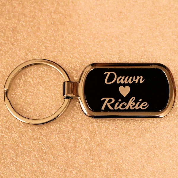 Black Metal Keychain - Etsy