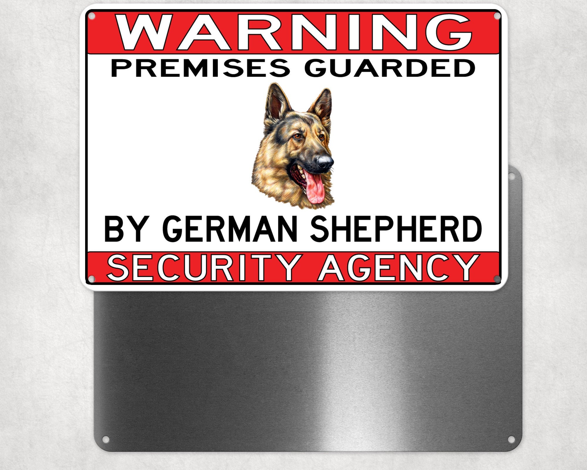 Warning German Shepherd Dog Metal Sign No Trespassing Gate - Etsy UK