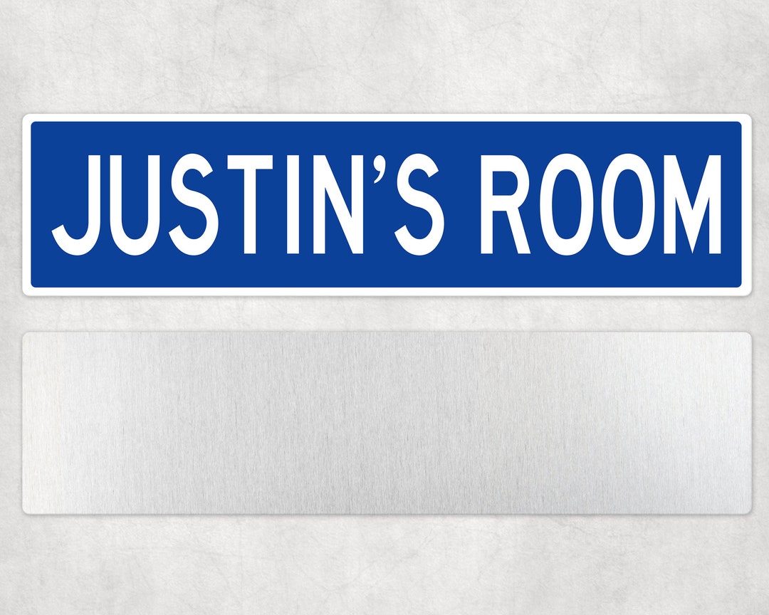 Custom Text Metal Bedroom Door Name Sign, Kids Room, Personalized ...