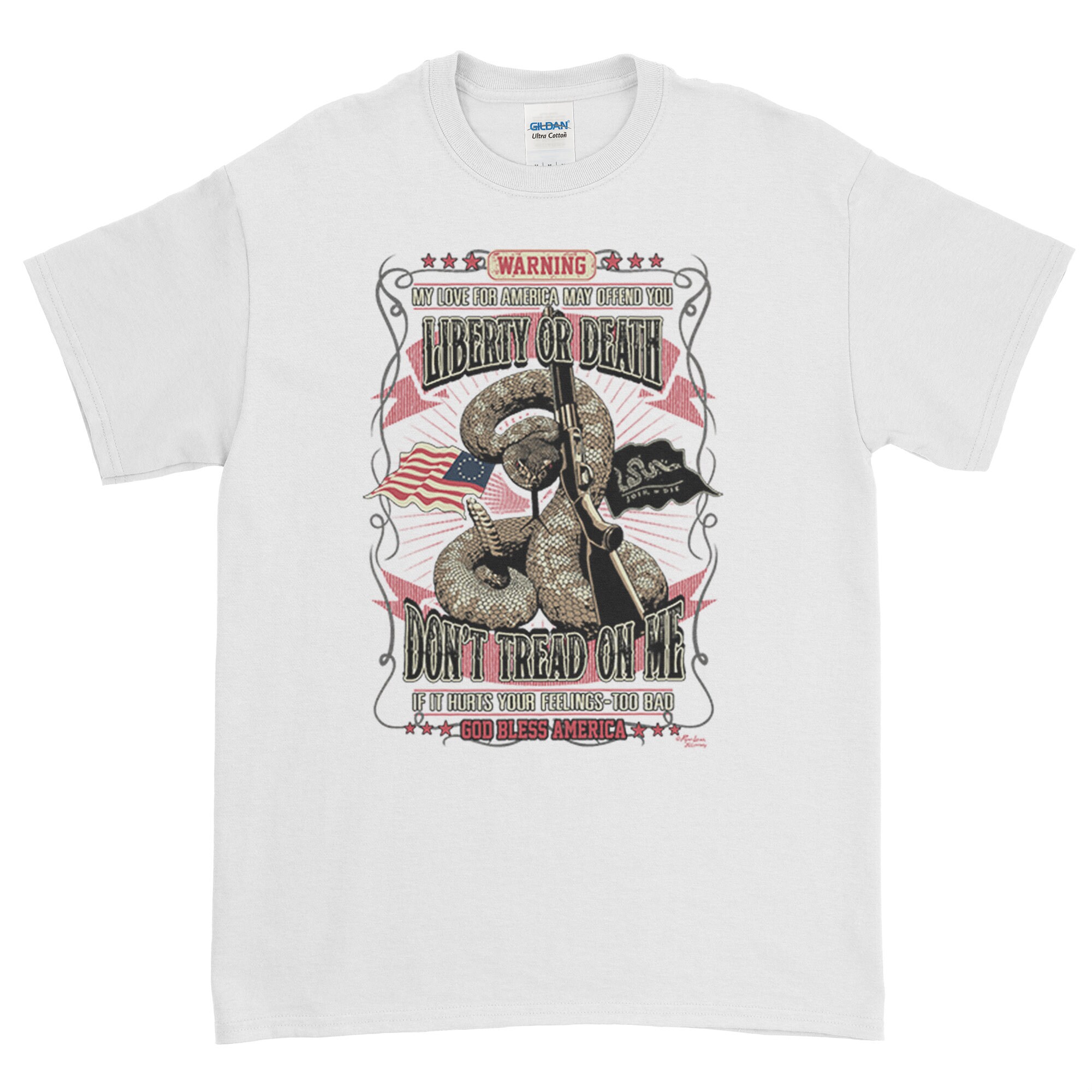 Don't Tread on Me 2nd Amendment T Shirt Liberty or Death - Etsy