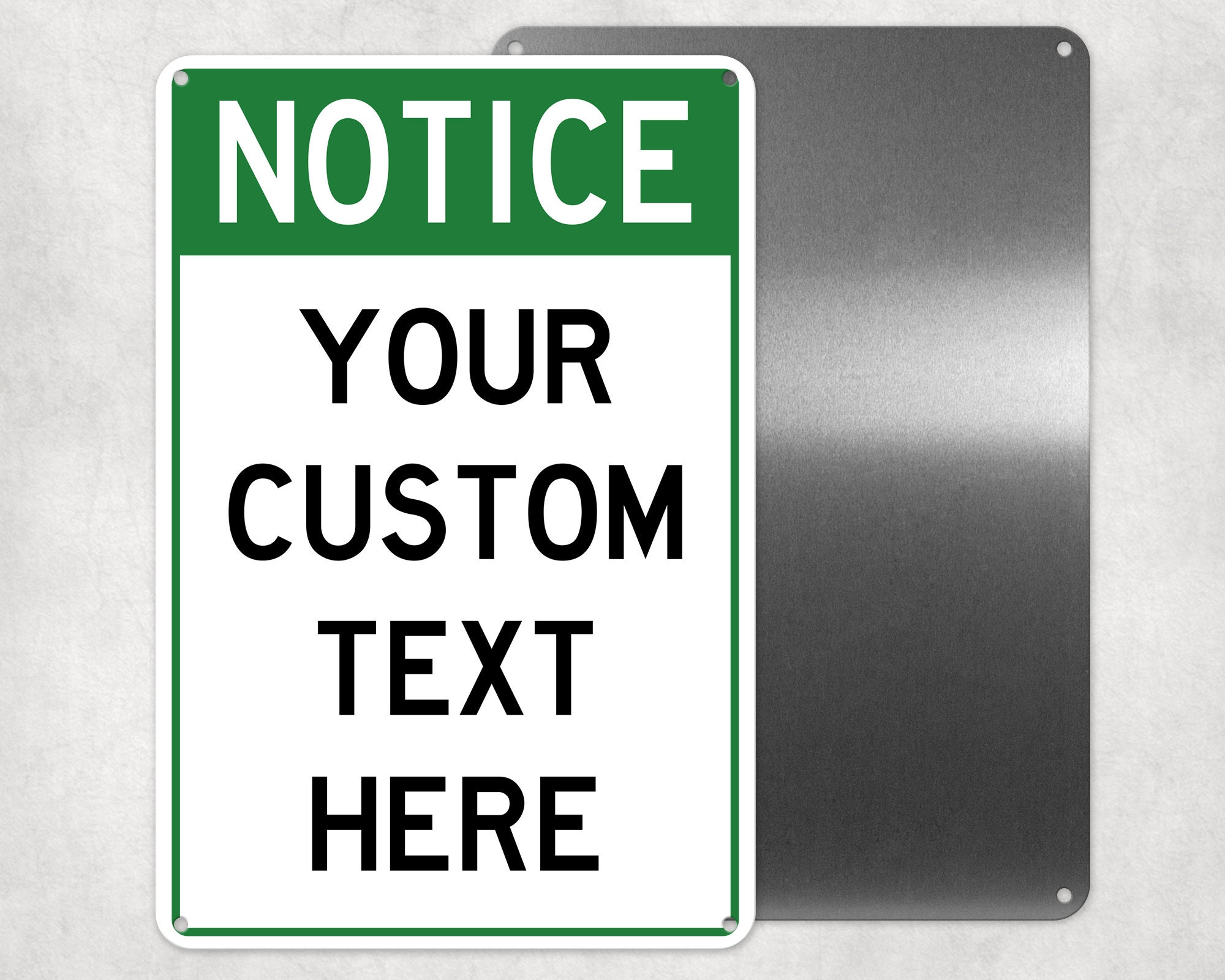 Your Custom Text Metal Notice Vertical Sign Personalized - Etsy