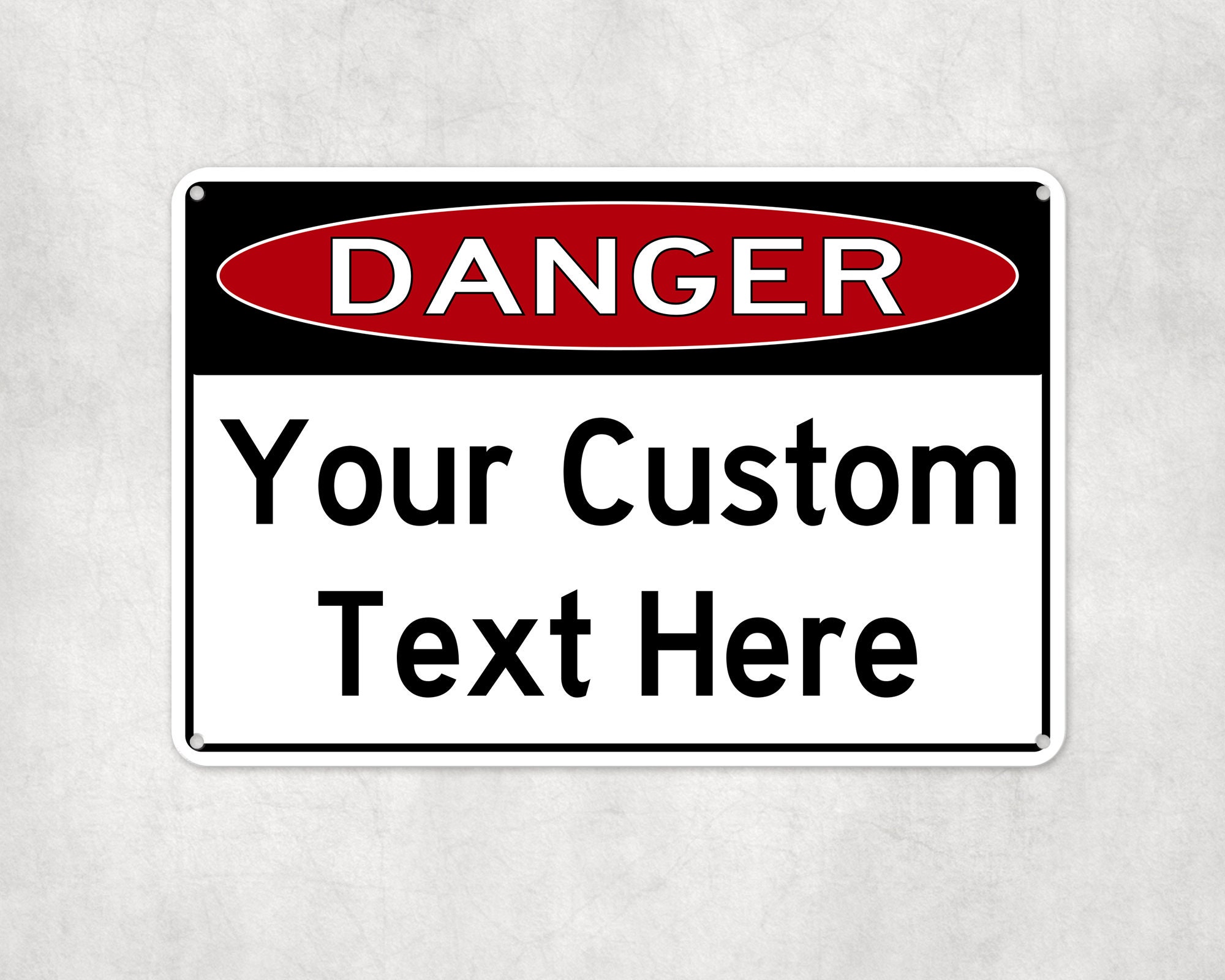 Your Custom Text Metal Danger Sign Personalized Aluminum - Etsy