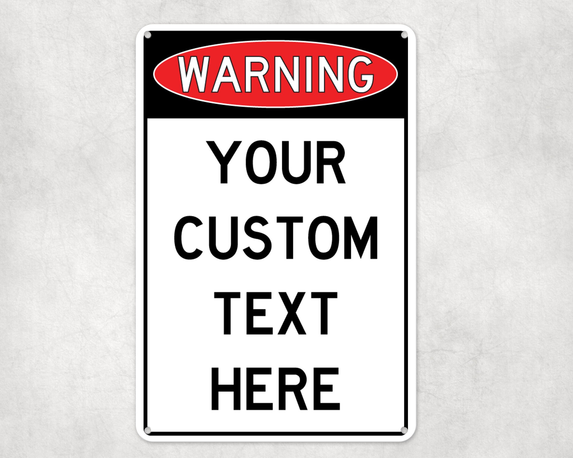 Your Custom Text Metal Warning Sign Personalized Aluminum - Etsy