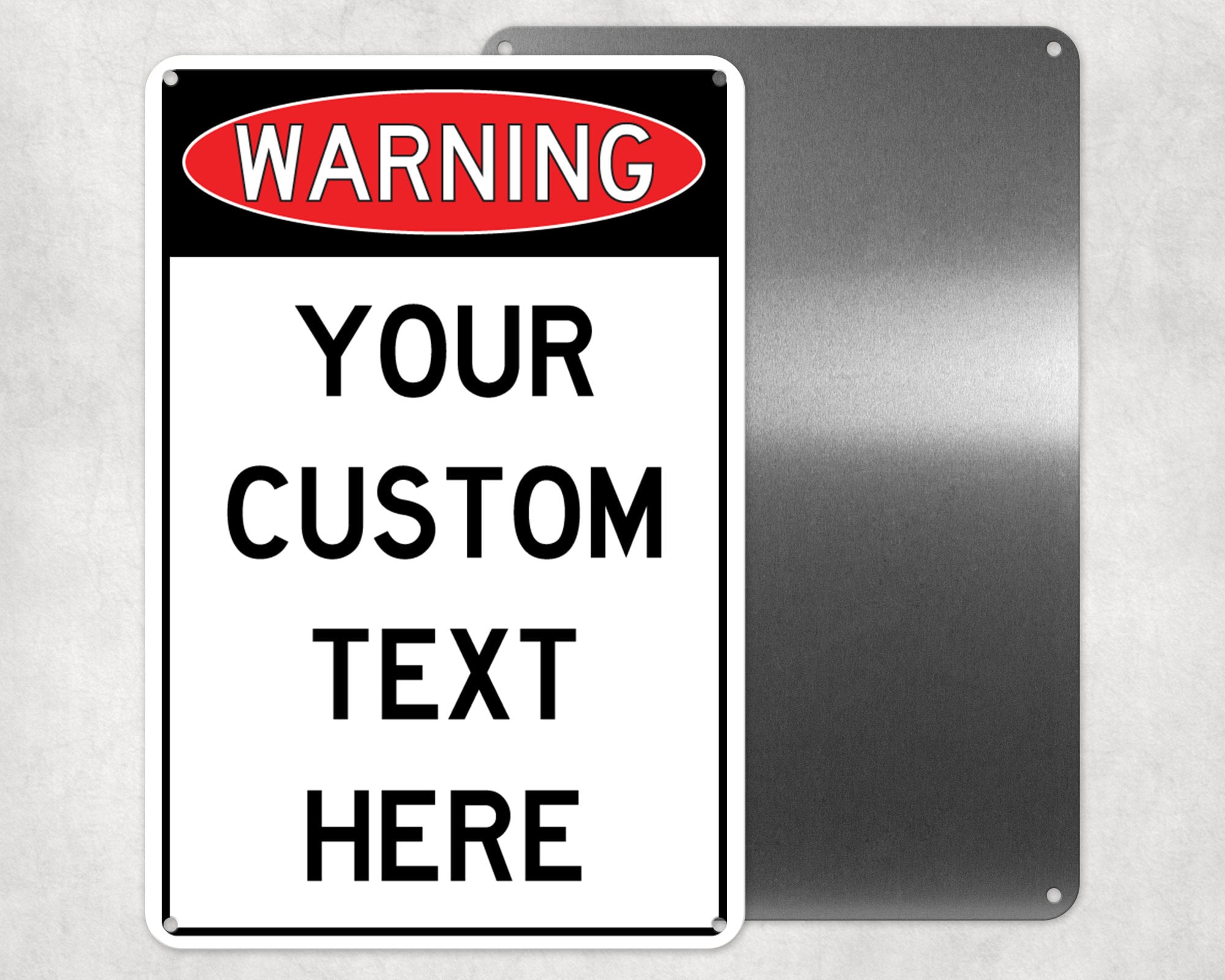 Your Custom Text Metal Warning Sign, Personalized Aluminum Sign,man ...