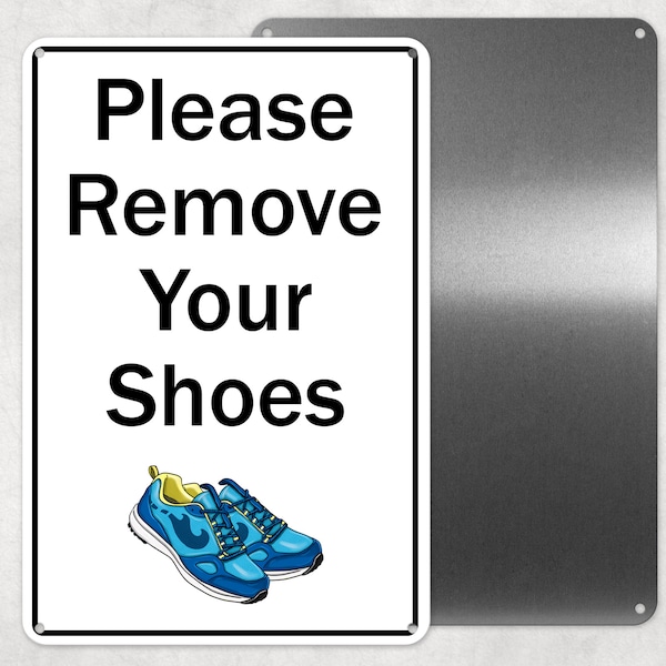 Remove Shoes Sign - Etsy