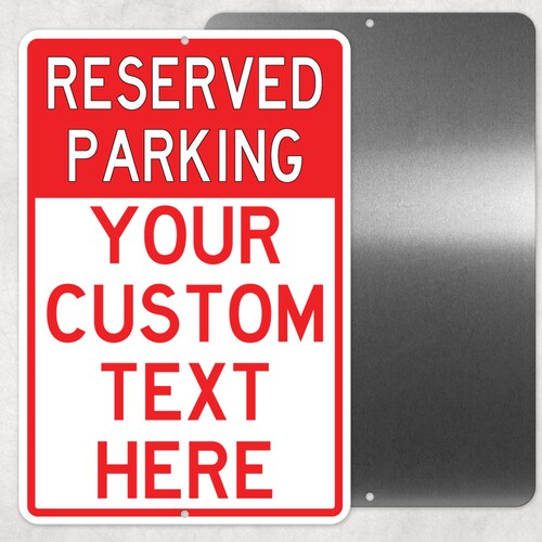 Custom Parking Sign Made of Aluminum Personalized Parking - Etsy