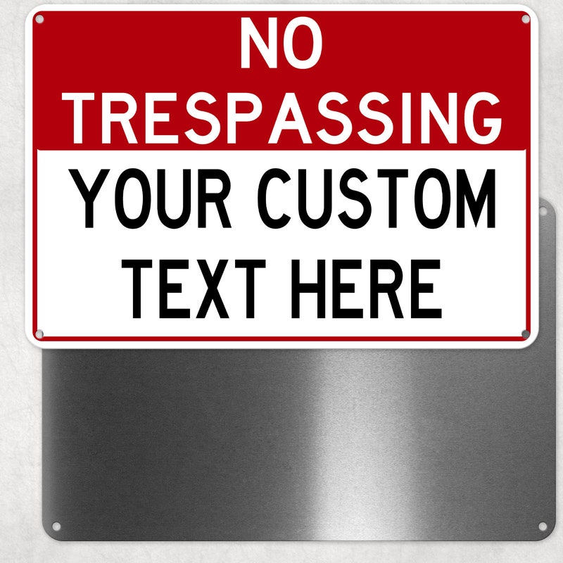 No Trespassing Sign - Etsy