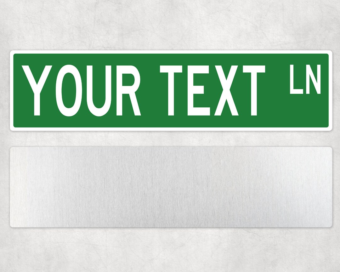 Custom Text Metal Street Sign, Personalized Aluminum Sign, Man Cave ...