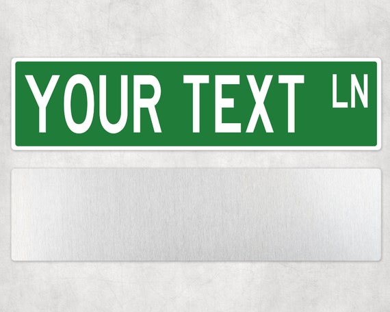 Custom Text Metal Street Sign Personalized Aluminum Sign Man - Etsy