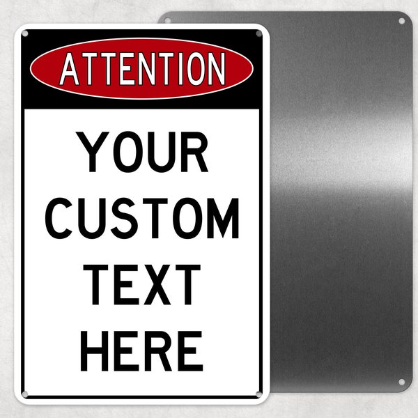 Custom Attention Sign - Etsy