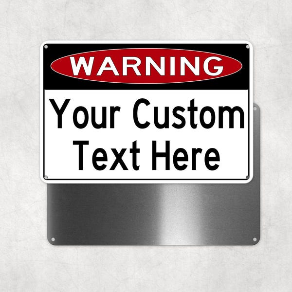 Metal Warning Signs - Etsy