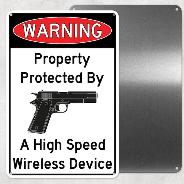Protected by Wireless Device Sign - Etsy