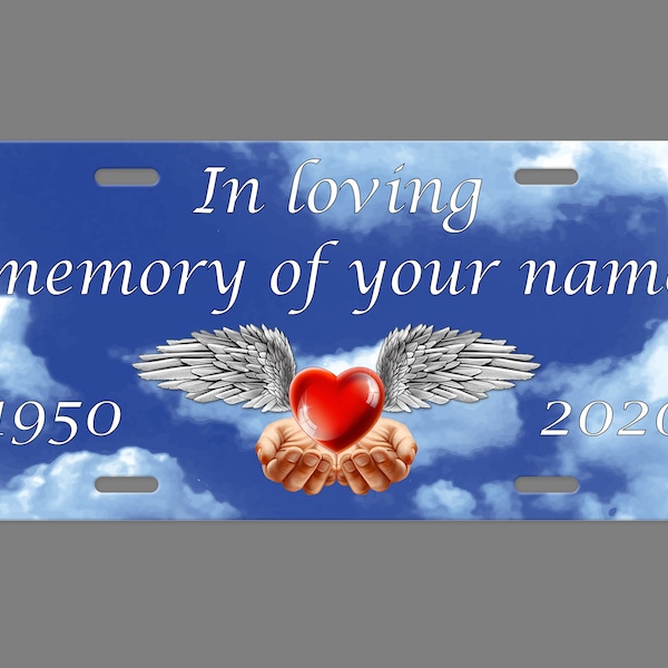 In Memory of License Plate - Etsy