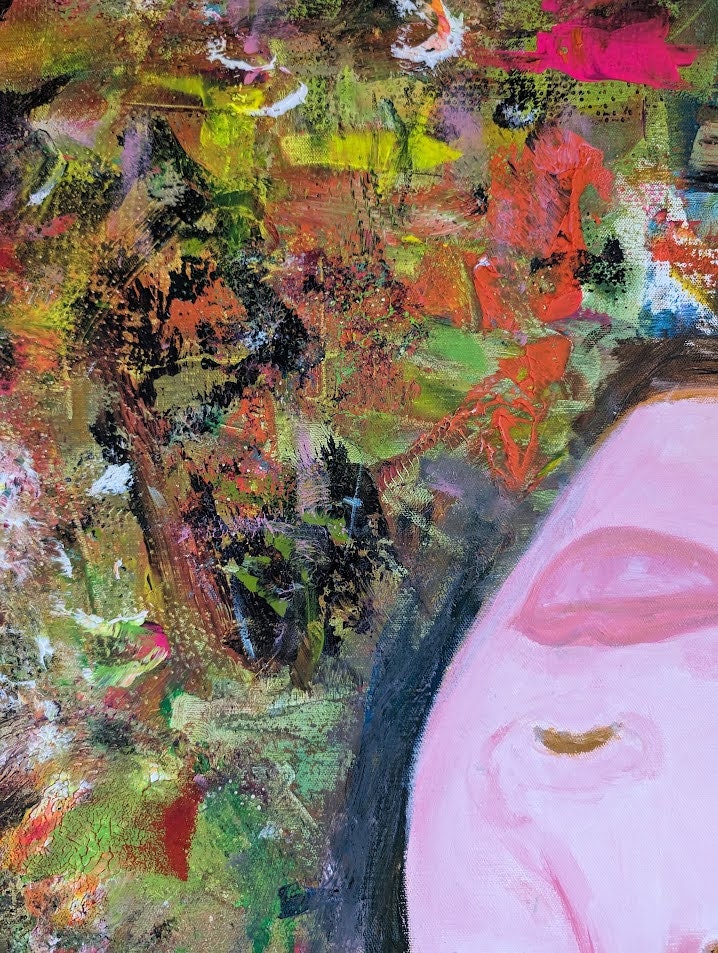 Acrylic Painting/billie Eilish/extra Large Original Abstract Wall Art ...