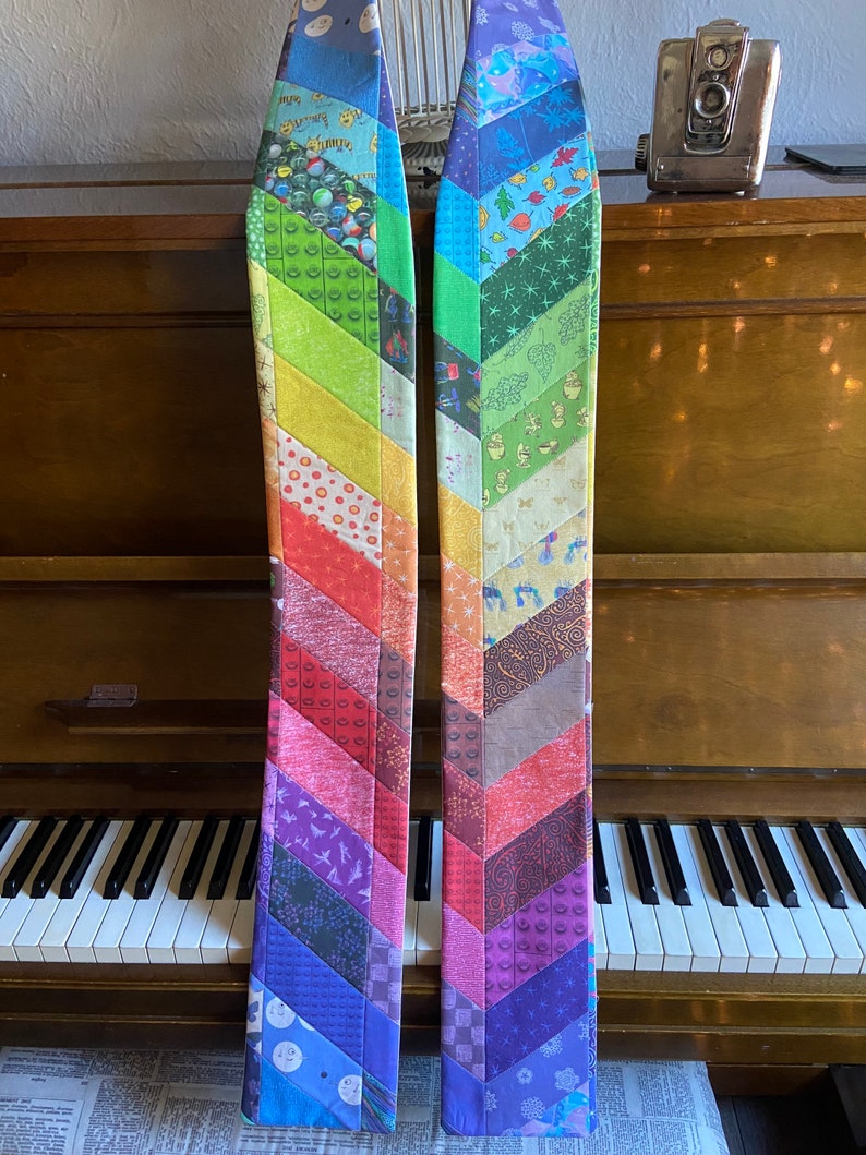 The Quiltmaker’s Gifts - Rainbow Quilted Stole - Etsy