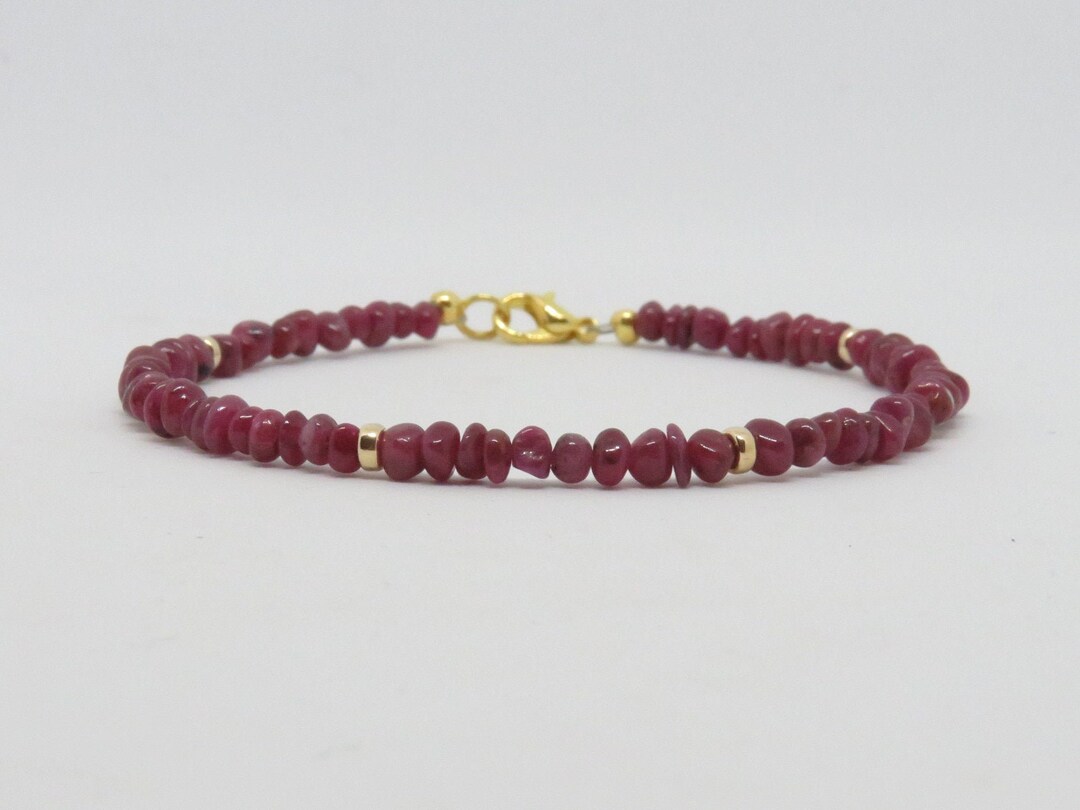 Bracelet rubis, bracelet rouge rubis, bijoux en rubis, pierre de ...