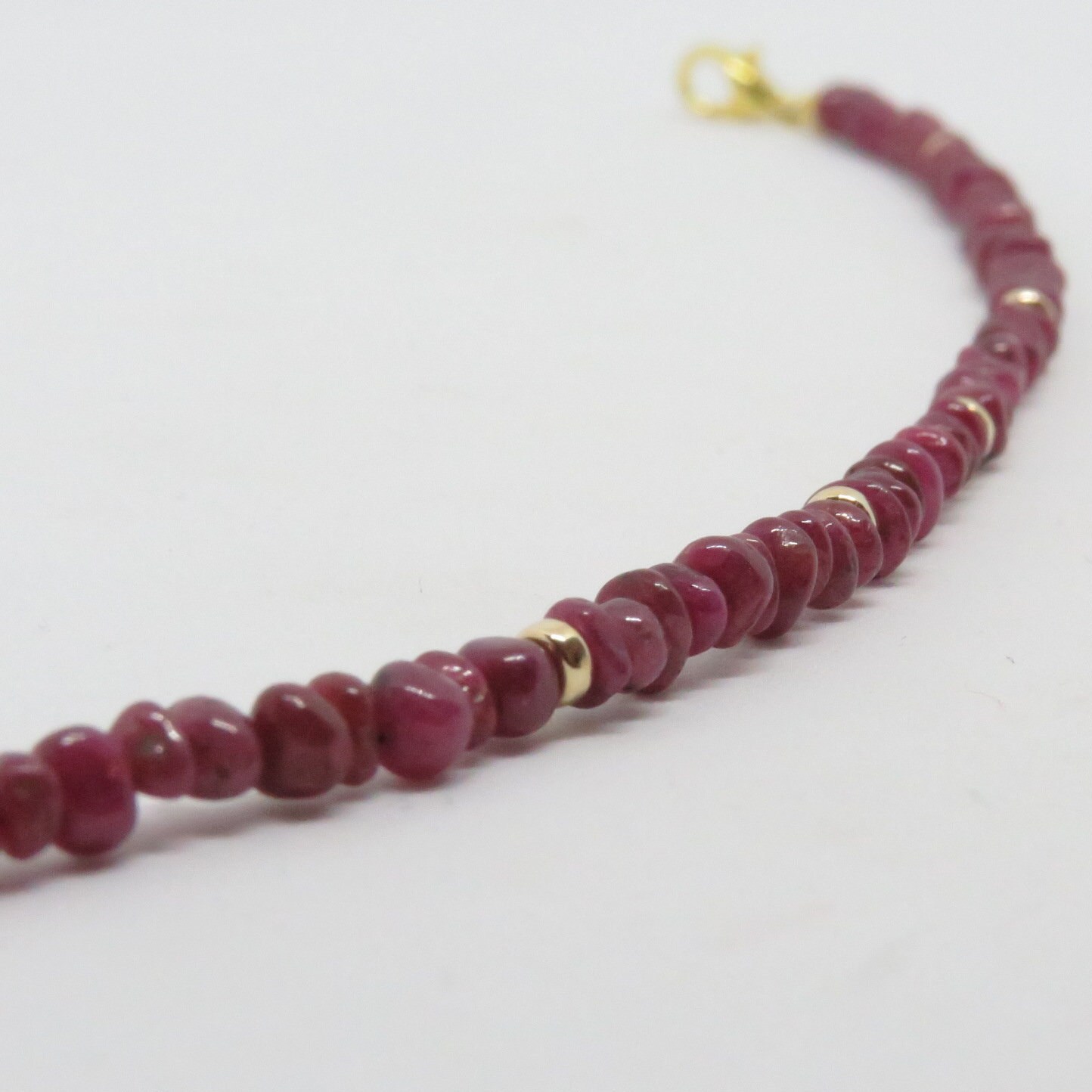 Bracelet rubis, bracelet rouge rubis, bijoux en rubis, pierre de ...