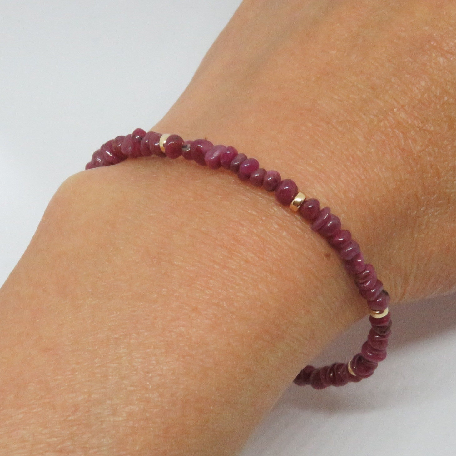 Bracelet rubis, bracelet rouge rubis, bijoux en rubis, pierre de ...