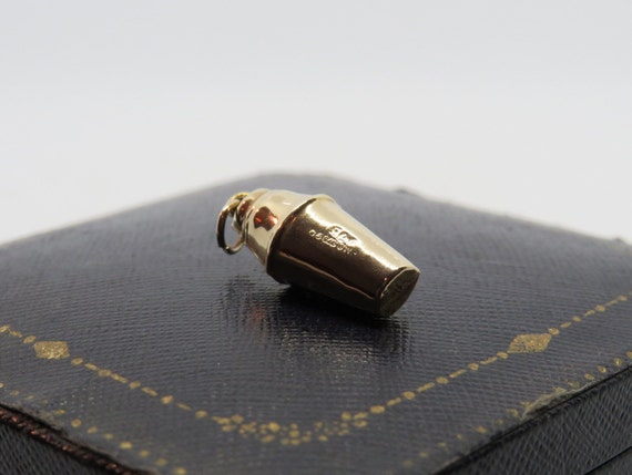 Vintage 9ct Gold Cocktail Shaker Charm, Vintage Gold … - Gem
