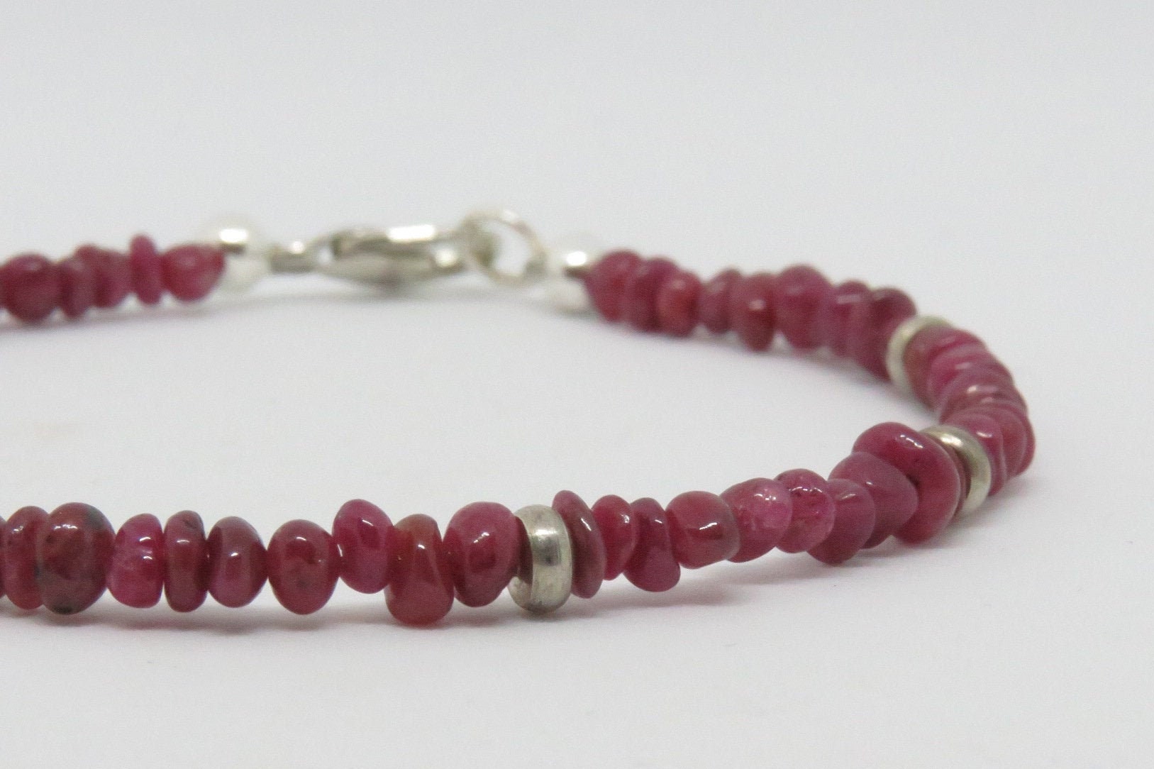 Bracelet rubis, bracelet rouge rubis, bijoux en rubis, pierre de ...