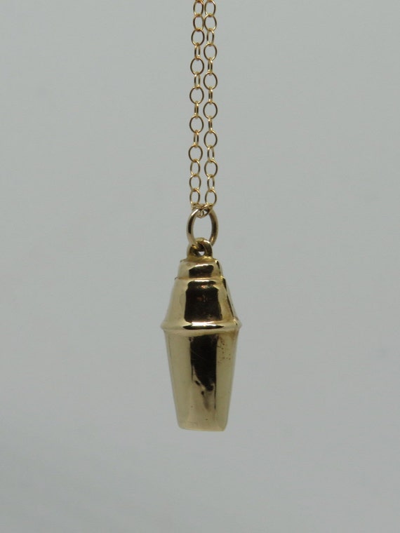 Vintage 9ct Gold Cocktail Shaker Charm, Vintage Gold … - Gem