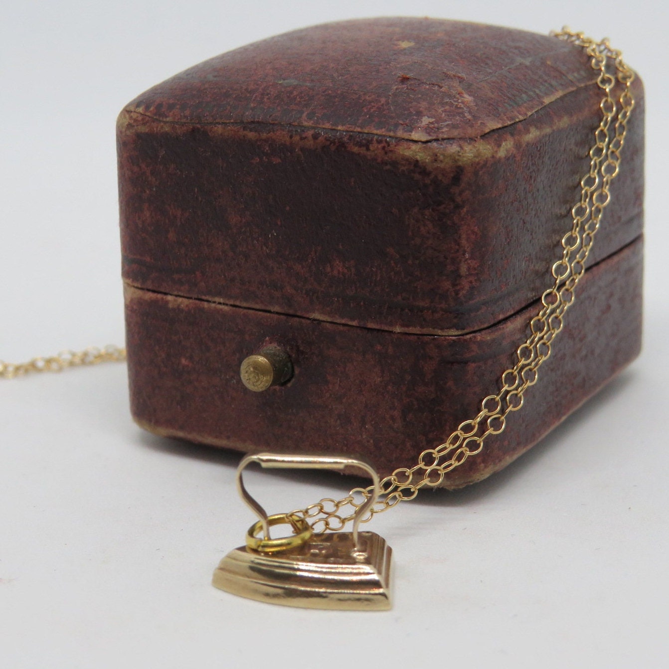 Vintage 9ct Gold Iron Charm, Vintage Gold Charm, Gold Charm Pendant ...