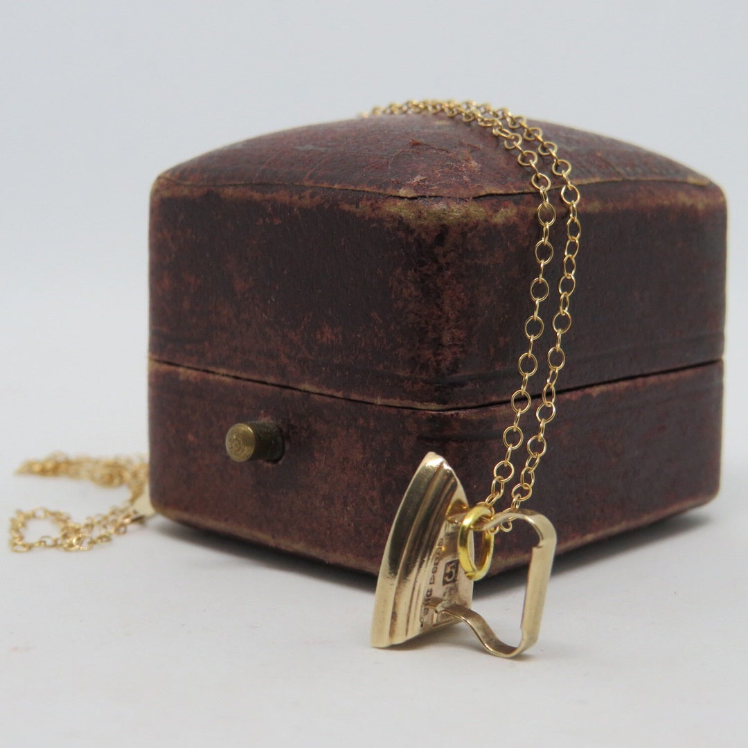 Vintage 9ct Gold Iron Charm, Vintage Gold Charm, Gold Charm Pendant ...