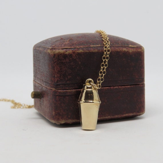 Vintage 9ct Gold Cocktail Shaker Charm, Vintage Gold … - Gem