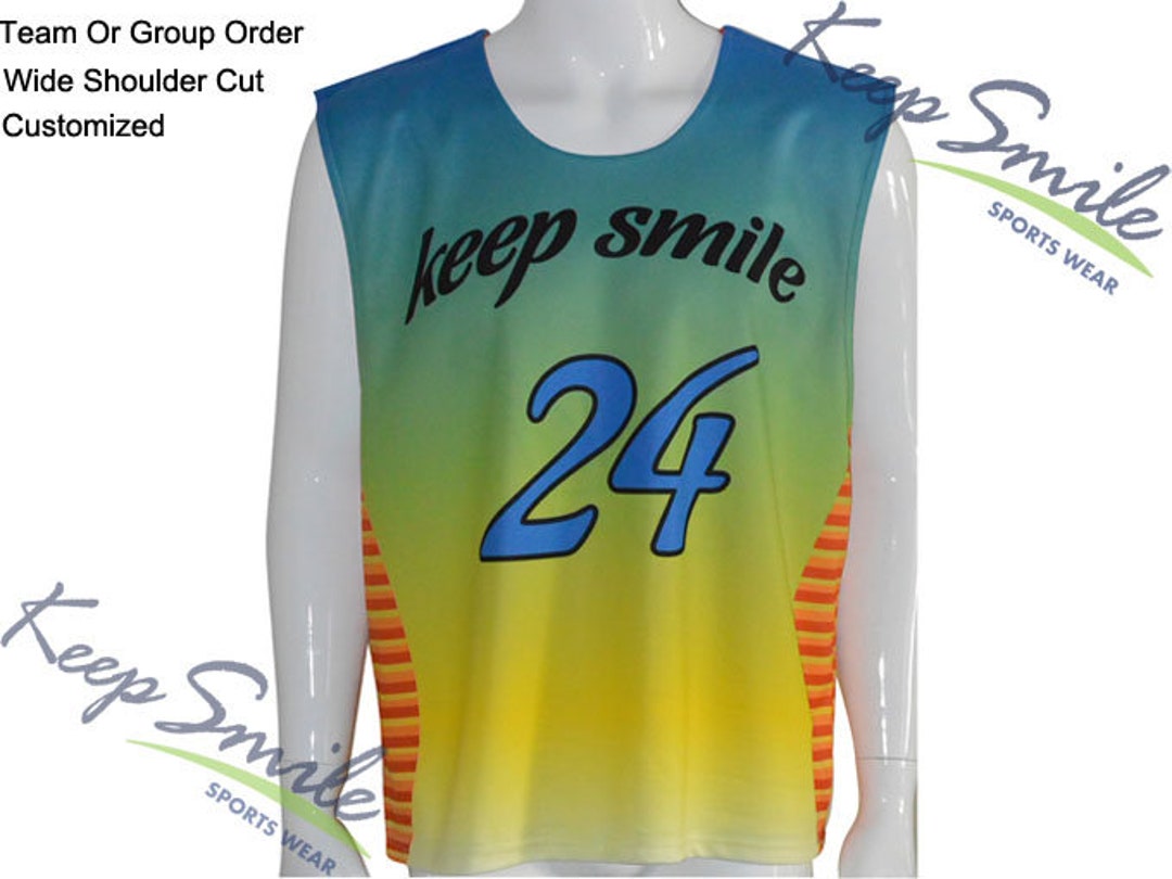 Custom Sublimation College Cut Reversible Lacrosse Pinnies for Men and ...
