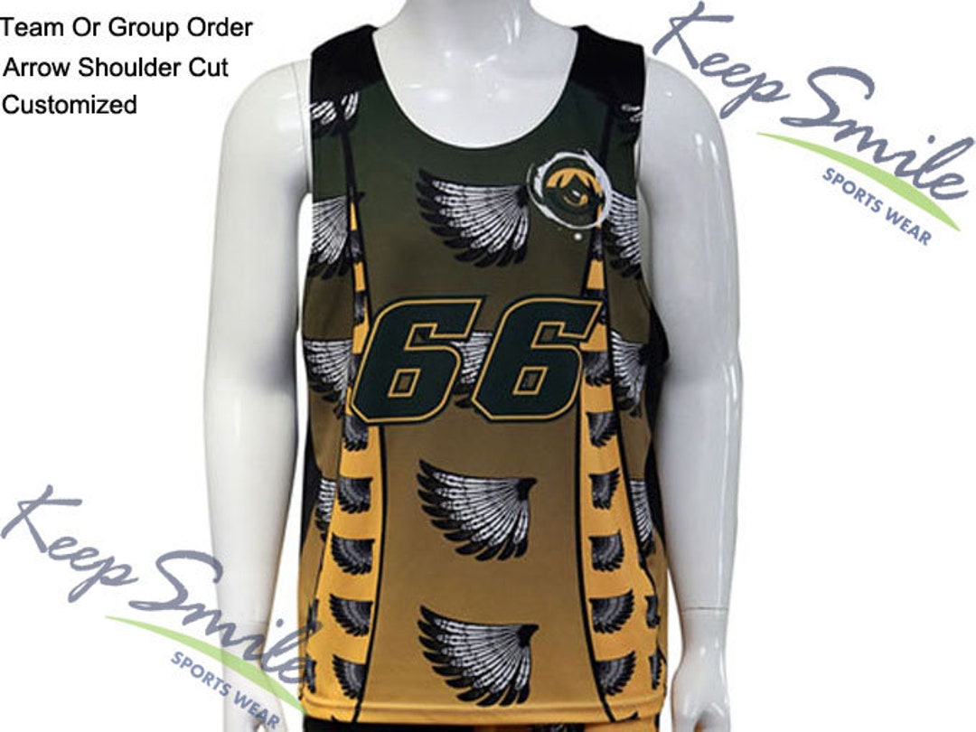 Custom Sublimation Performance Cut Reversible Lacrosse Pinnies for Men ...