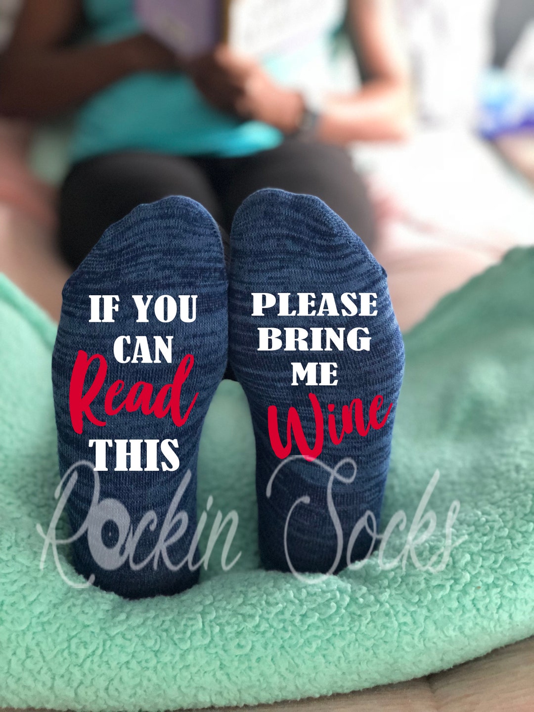 Wine Socks for Women, Red Wine, If You Can Read This Please Bring Me ...