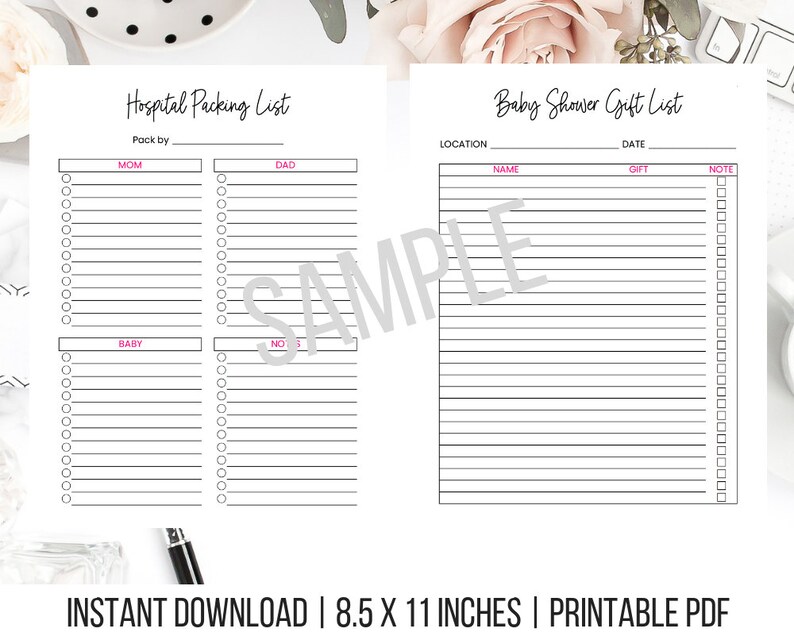 INSTANT DOWNLOAD, Pregnancy Printable Bundle, Pregnancy Planner ...