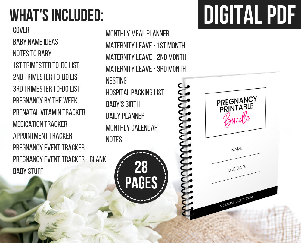 INSTANT DOWNLOAD, Pregnancy Printable Bundle, Pregnancy Planner ...