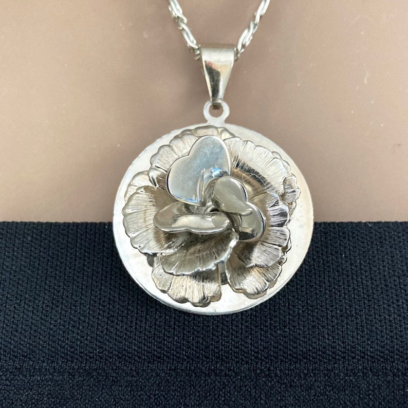 Vintage Silver Tone Giovanni Multi Chain Floral Pendant - Etsy