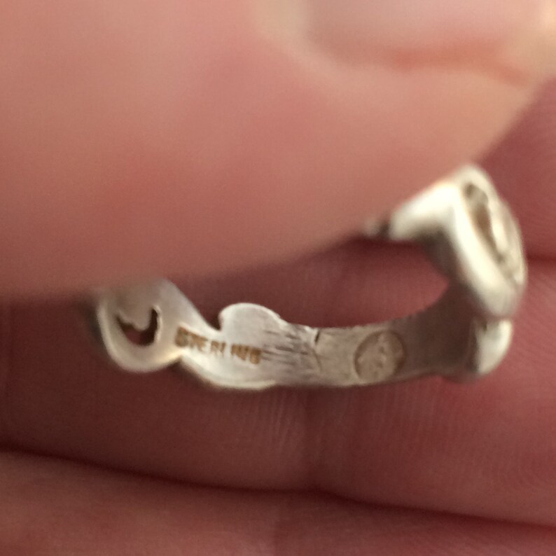 Vintage Solid Sterling Silver Open Work Filigree Ring Size 6 - Etsy