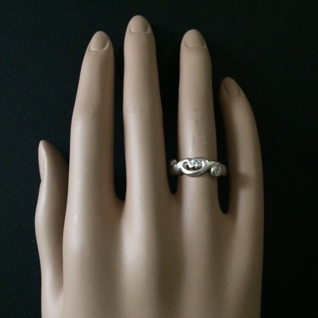 Vintage Solid Sterling Silver Open Work Filigree Ring Size 6 3/4 US. - Etsy