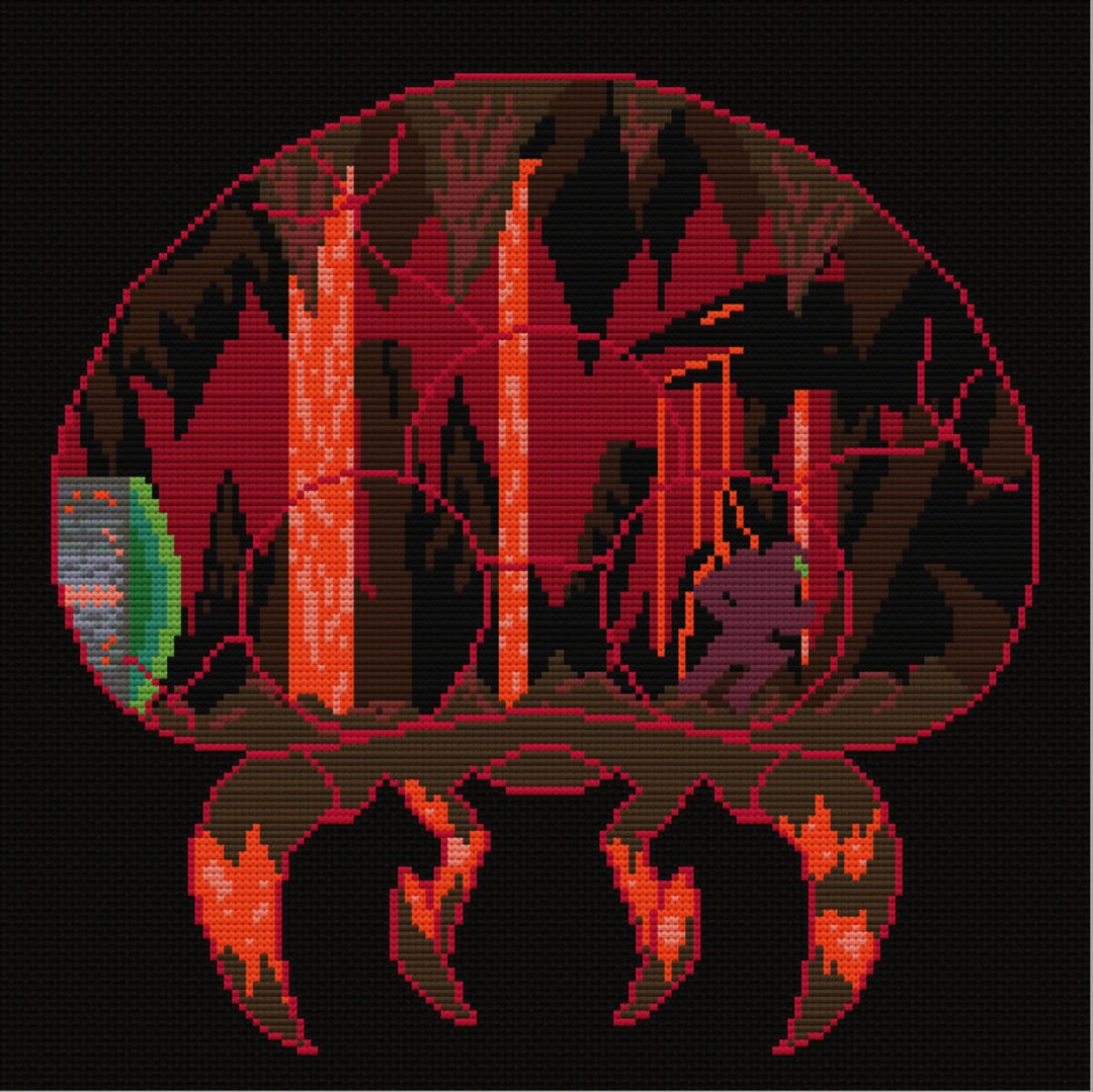 Lair Entrance Cross Stitch Pattern Metroid Inspired Cross Stitch ...