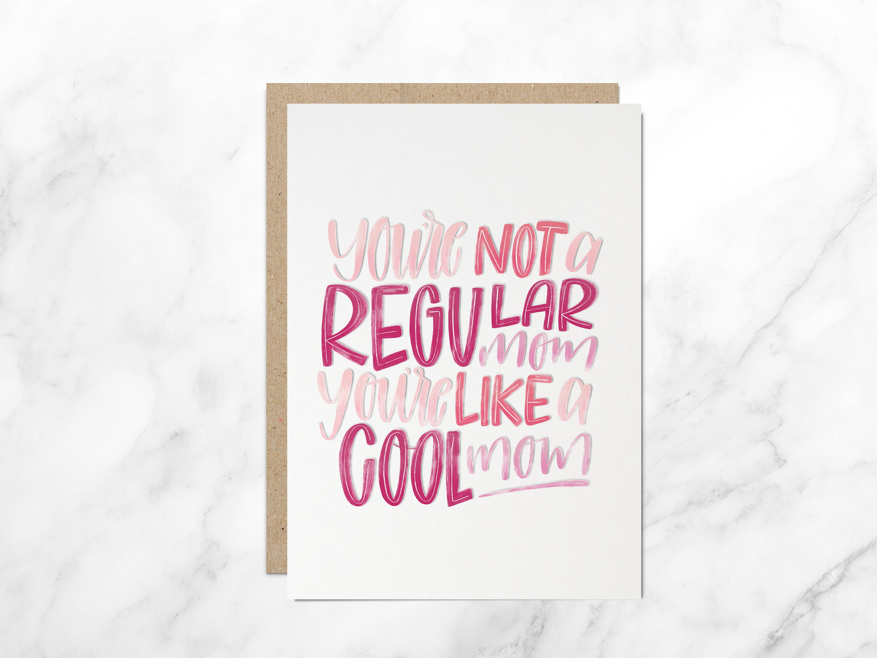 Mothers Day Card, Mom's Day Card, Mother's Day, You're Not A Regular ...