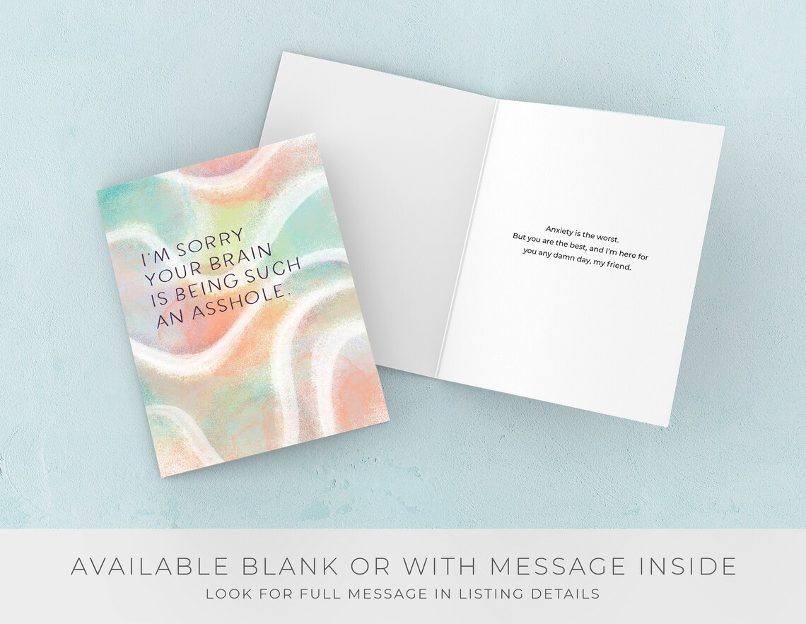 Empathy Card: I'm Sorry Your Brain is Being Such an - Etsy