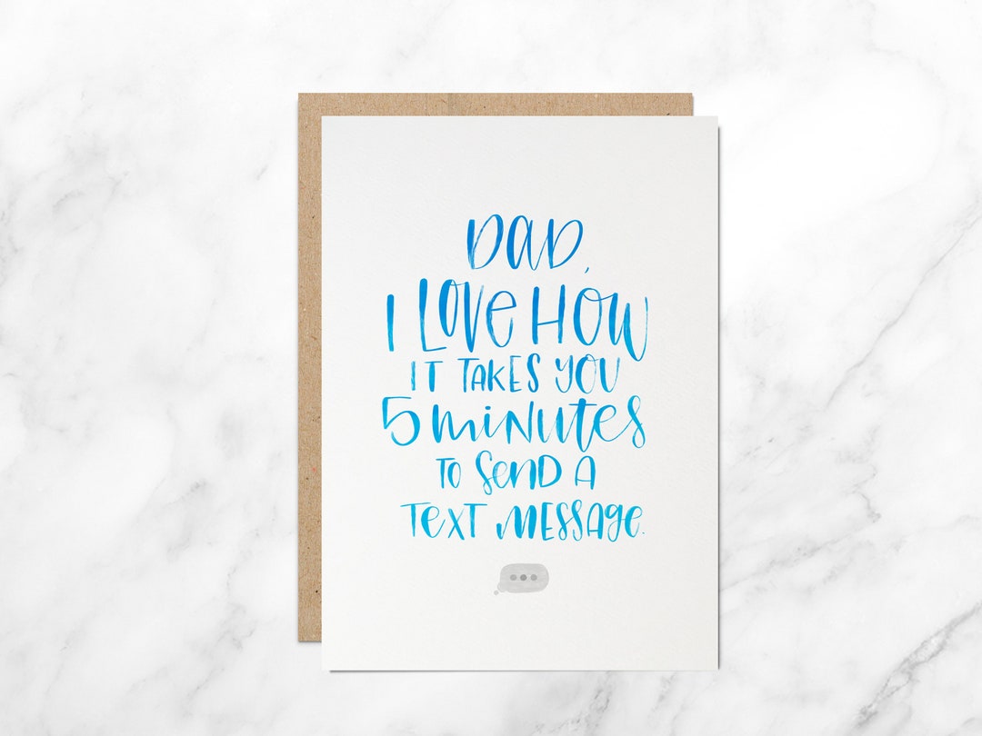 Funny Father's Day Card: Texting Dad Card - Etsy