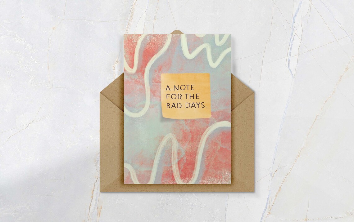 Empathy Card: A Note for the Bad Days Support Card Mental | Etsy