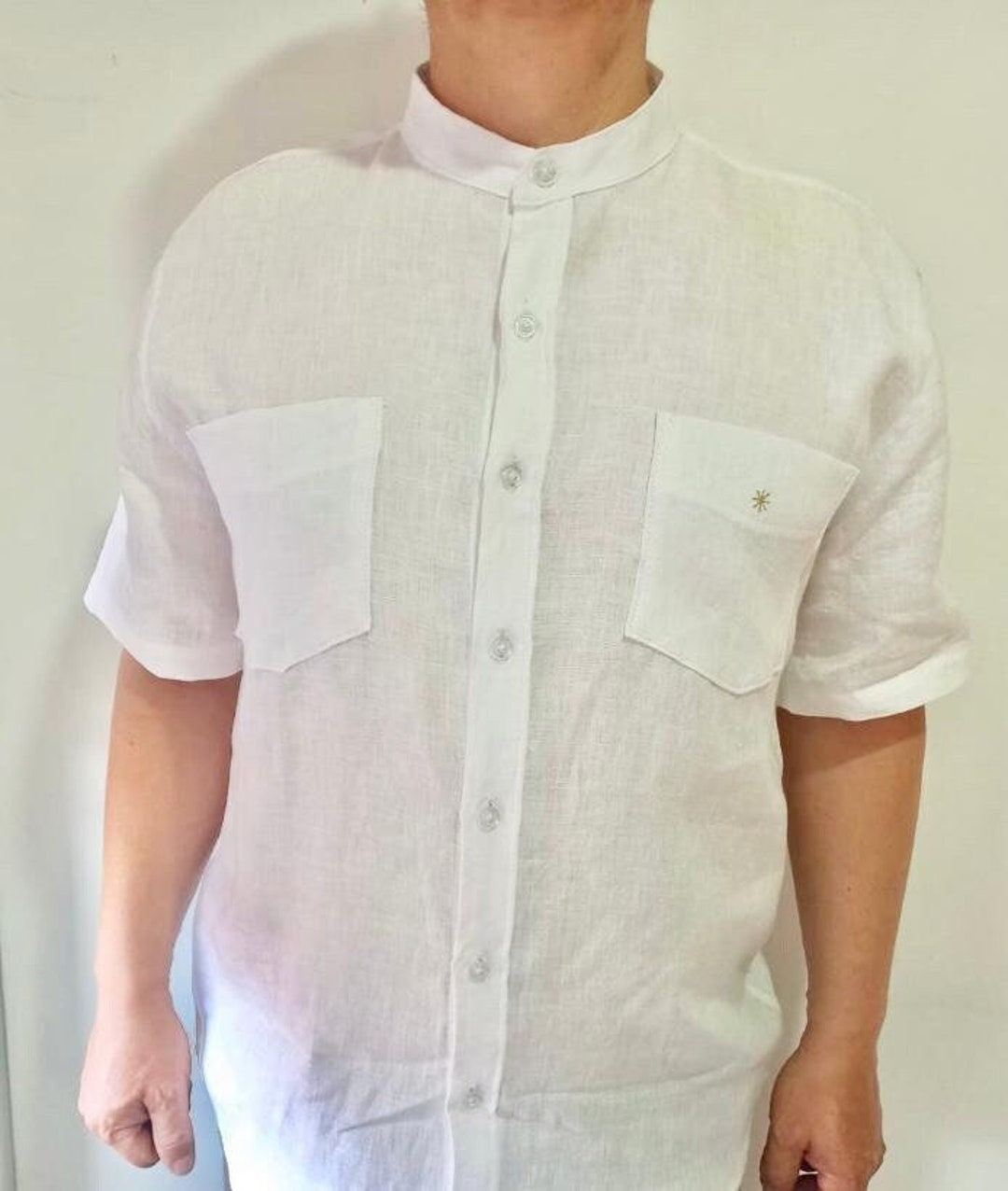 Custom Linen Shirt, Summer Linen Shirt With Pockets, 100% Linen Shirt ...