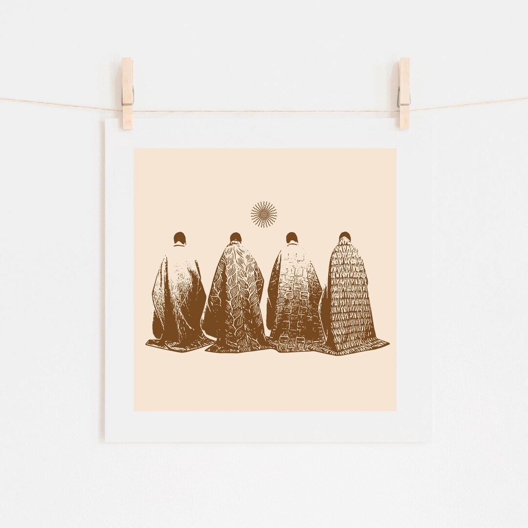 Native American Blanket Art Print, Illustration, Tribal, Ethnic ...