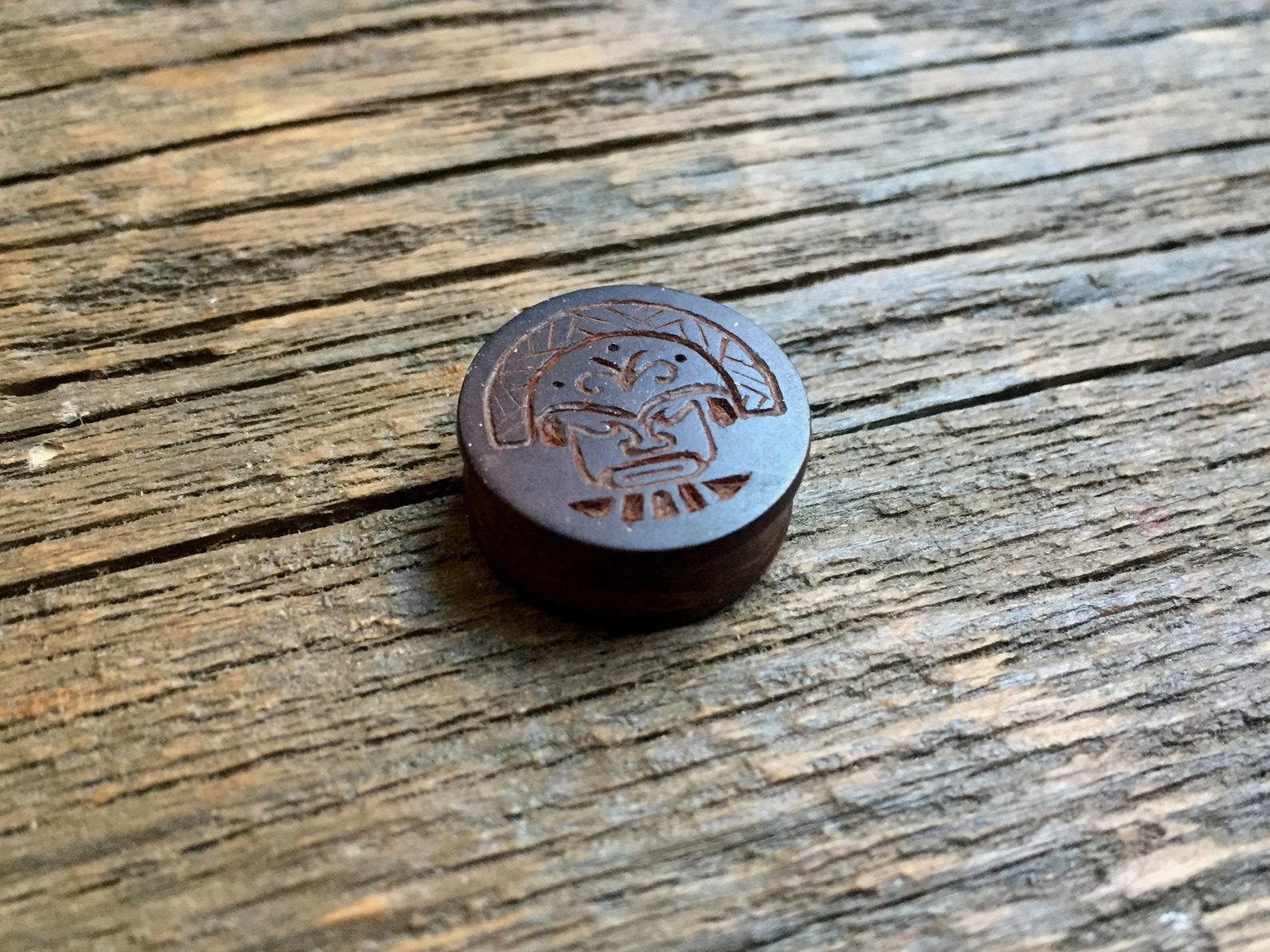 26mm Wood 'inca' Handcarved Plug - Etsy